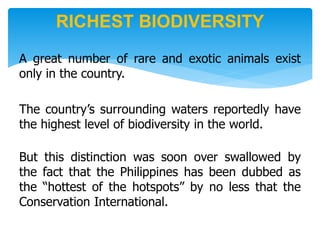 Biodiversity in the philippines | PPTX