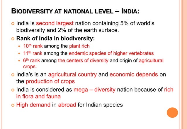 Biodiversity and its conservation | PPTX