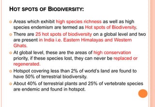 Biodiversity and its conservation | PPTX
