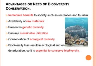 Biodiversity and its conservation | PPTX