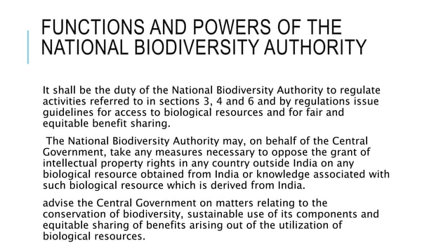 Biodiversity laws in india | PPTX