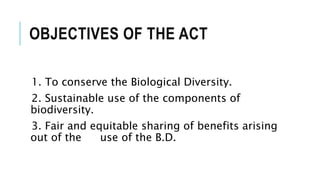 Biodiversity laws in india | PPTX