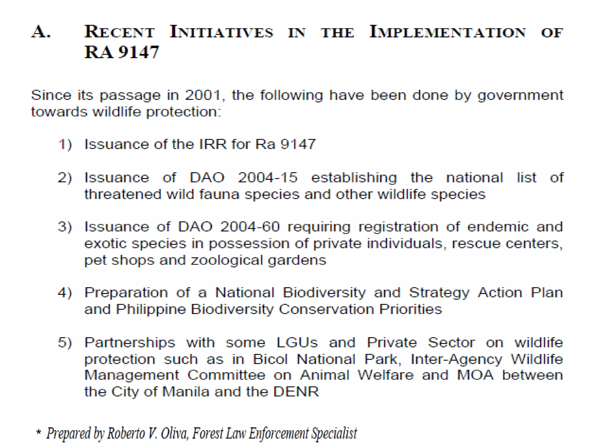 Biodiversity laws r.a 9147 | PPT