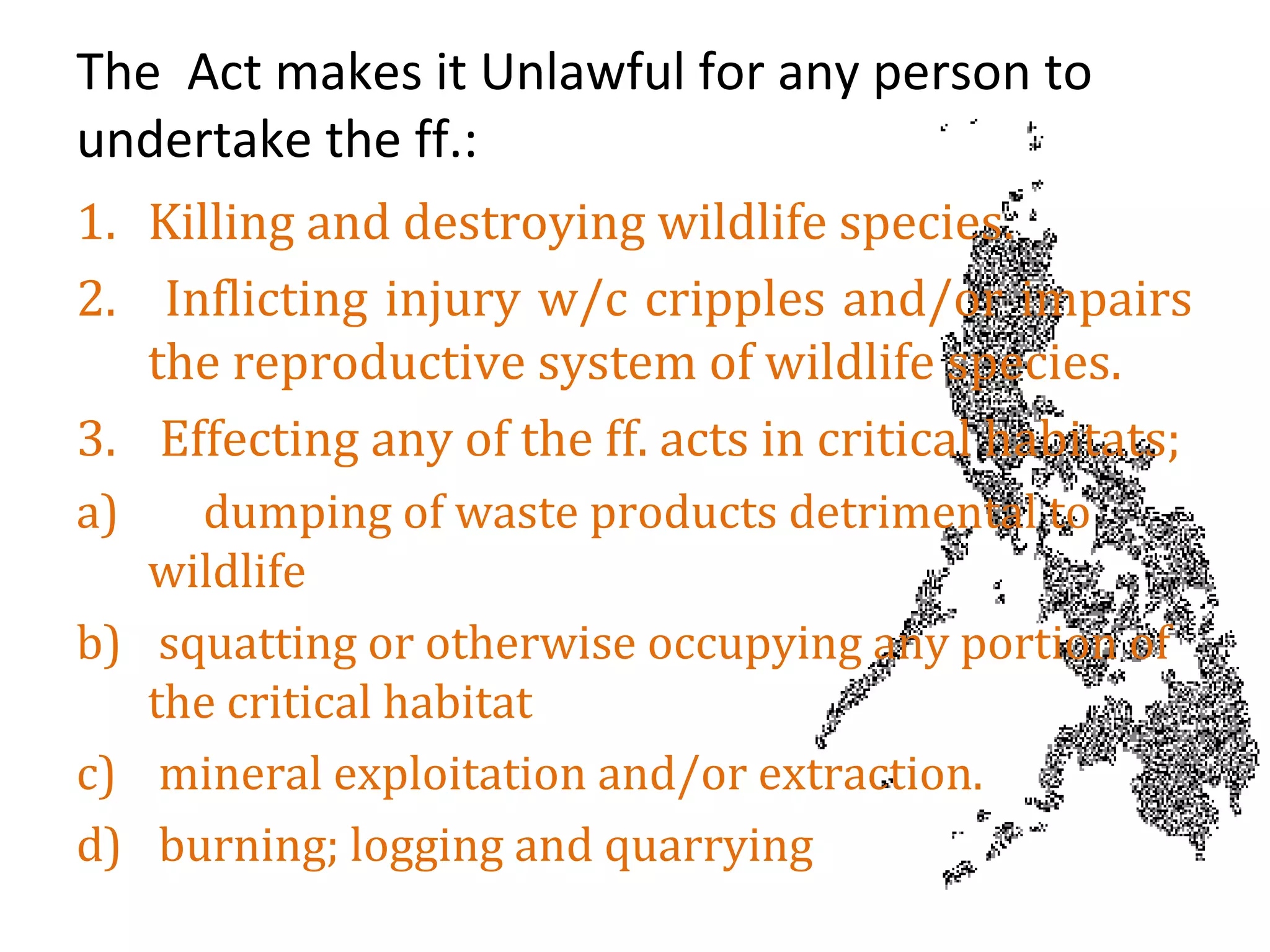Biodiversity laws r.a 9147 | PPT