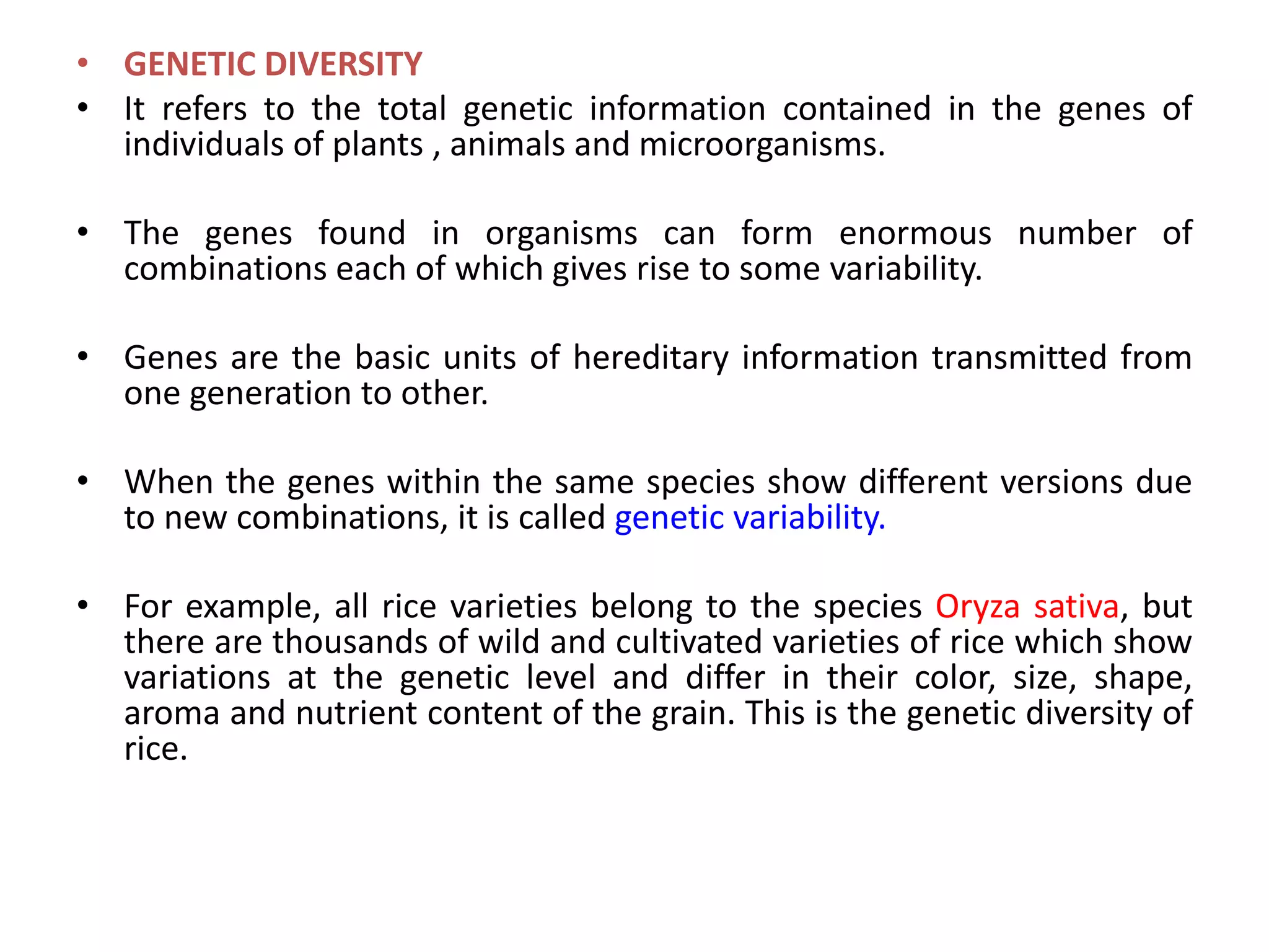 Introduction to biodiversity, Types of biodiversity | PPT