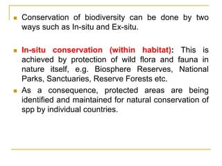 Conservation of Biodiversity, Biodiversity | PPT