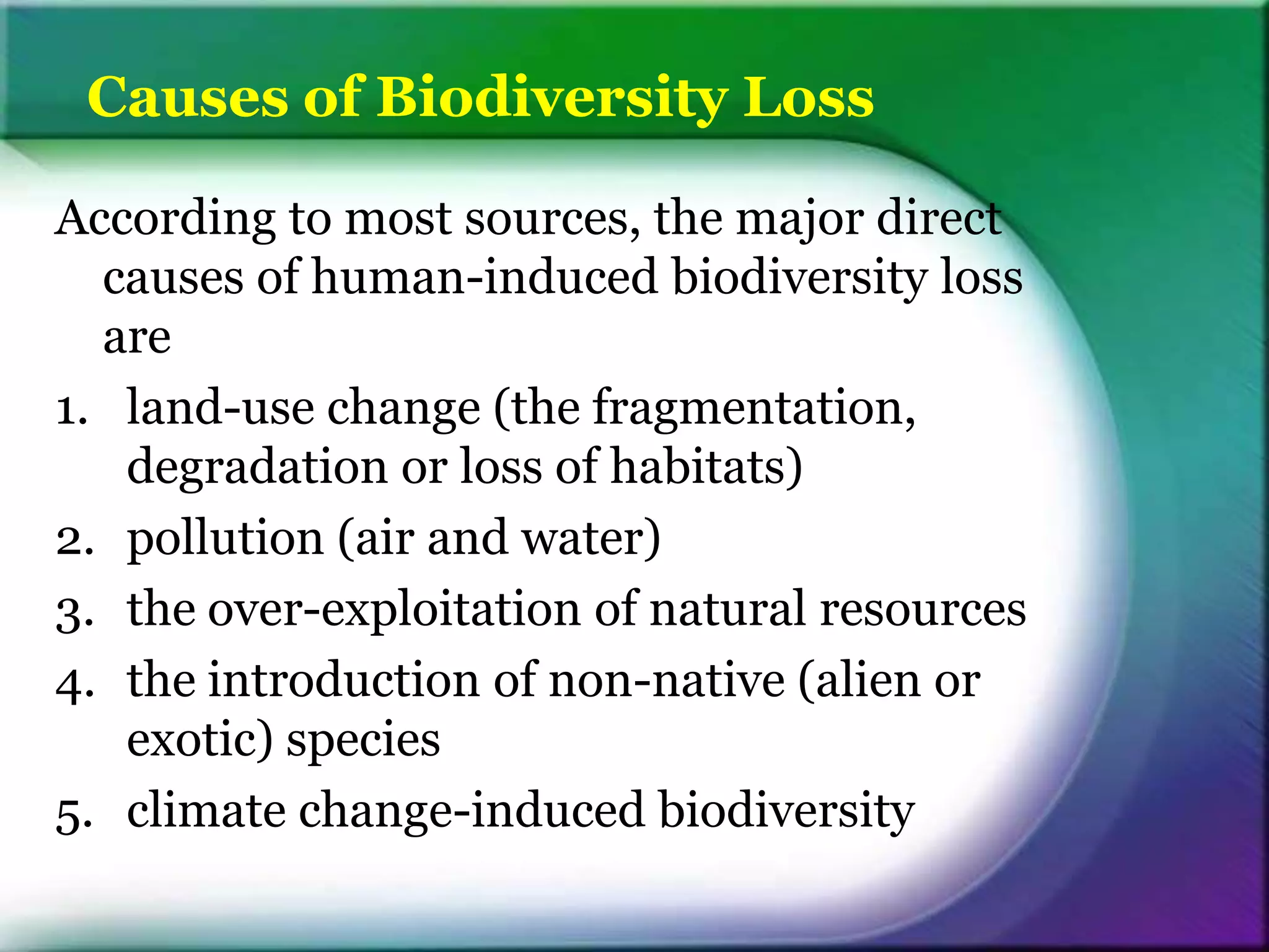 Biodiversity loss | PPTX