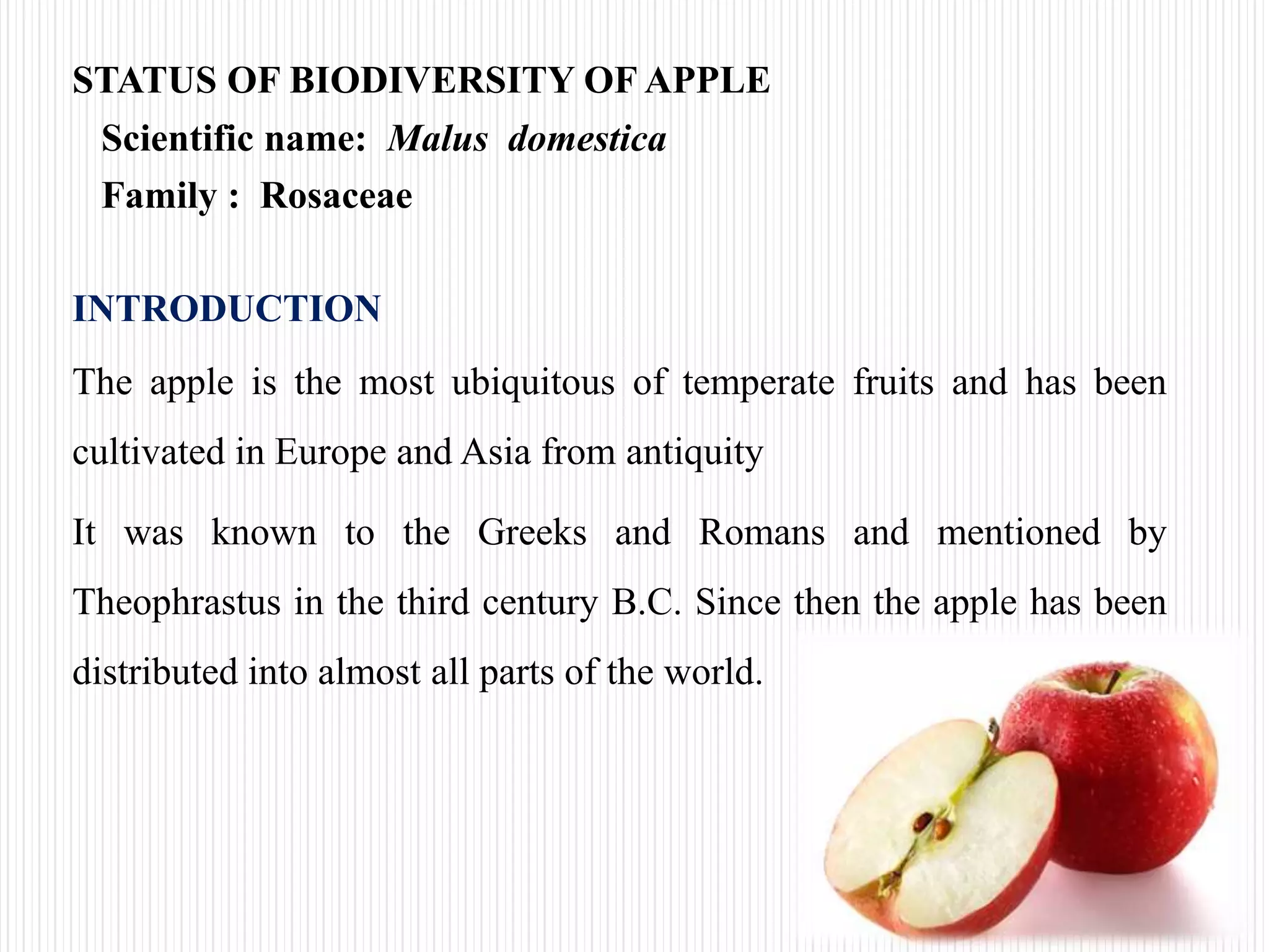 Biodiversity of apple | PPTX