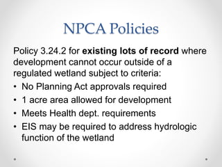 Biodiversity Offsetting - Legislation and Wetlands - NPCA's Role | PPT