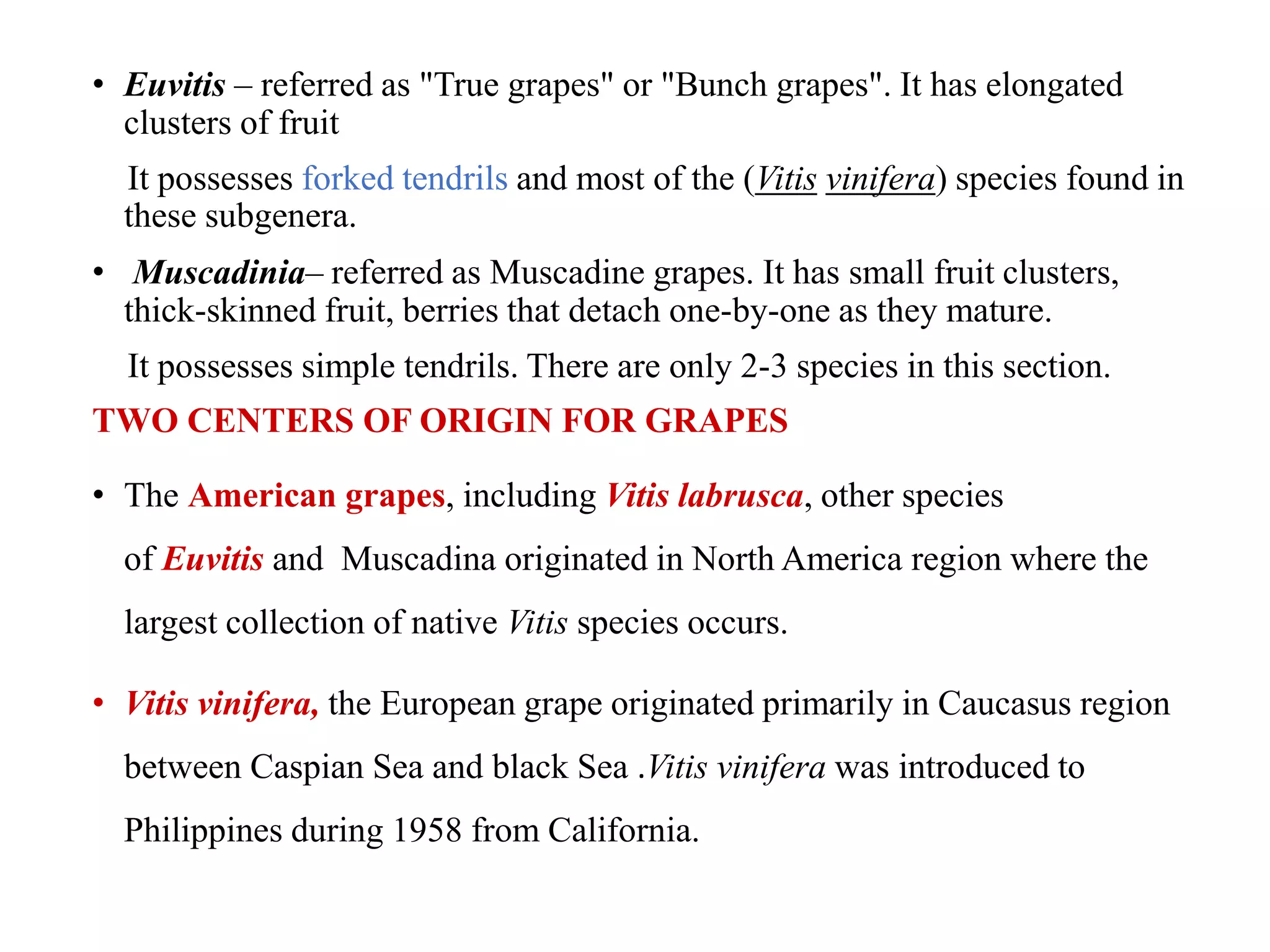 Biodiversity of grapes | PPTX