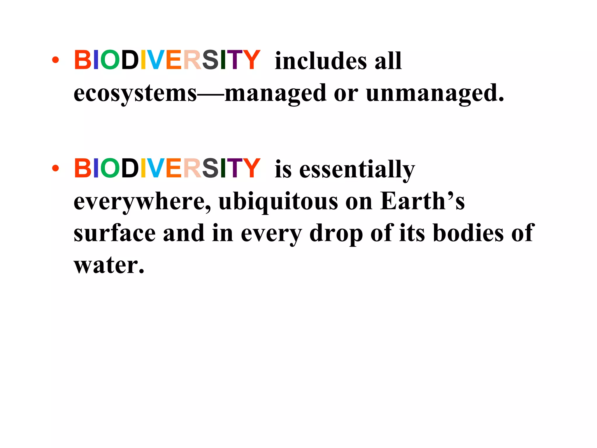 Biodiversity overview | PPT