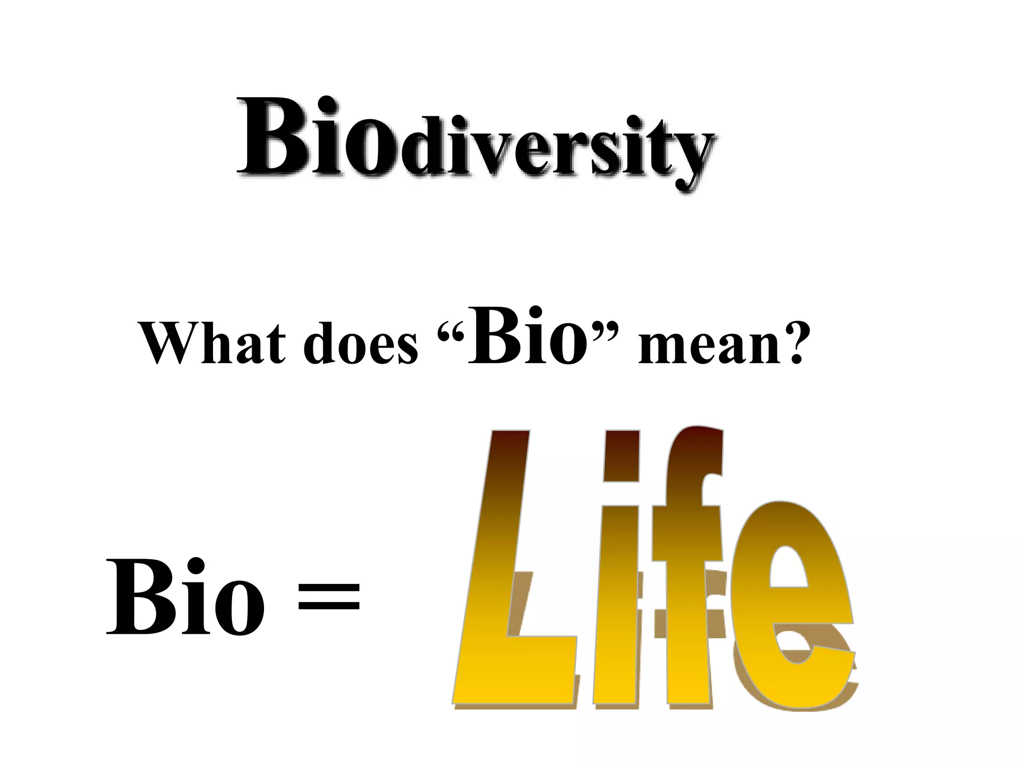 Biodiversity overview | PPT