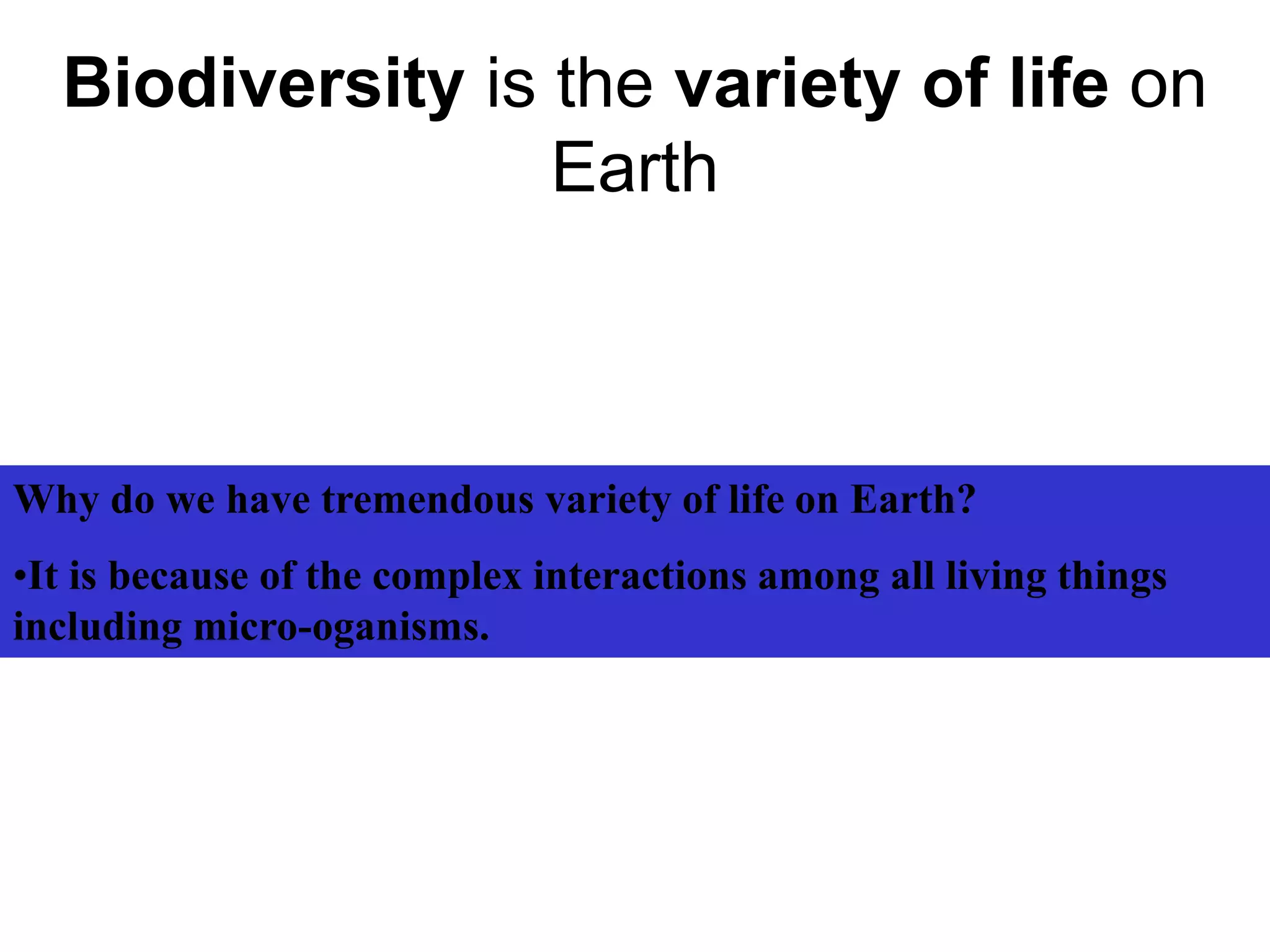 Biodiversity overview | PPT