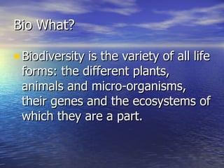 Biodiversity powerpoint | PPT