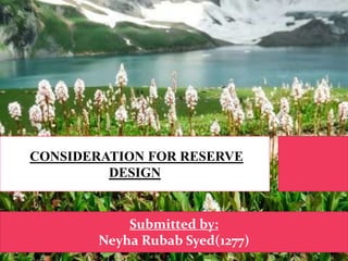 Reserve design | PPT