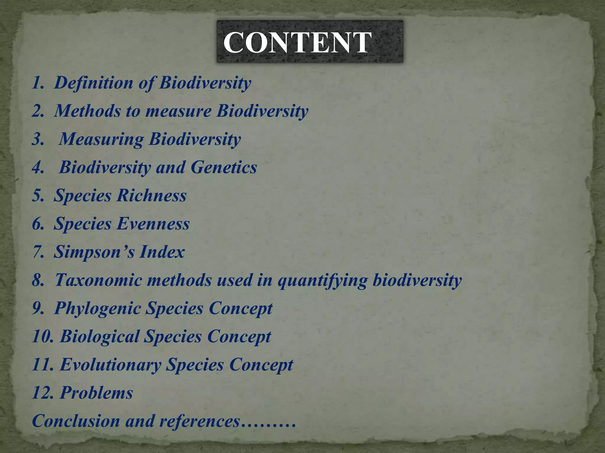 Biodiversity quantification ppt @ rp sir. | PPTX