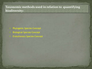 Biodiversity quantification ppt @ rp sir. | PPTX