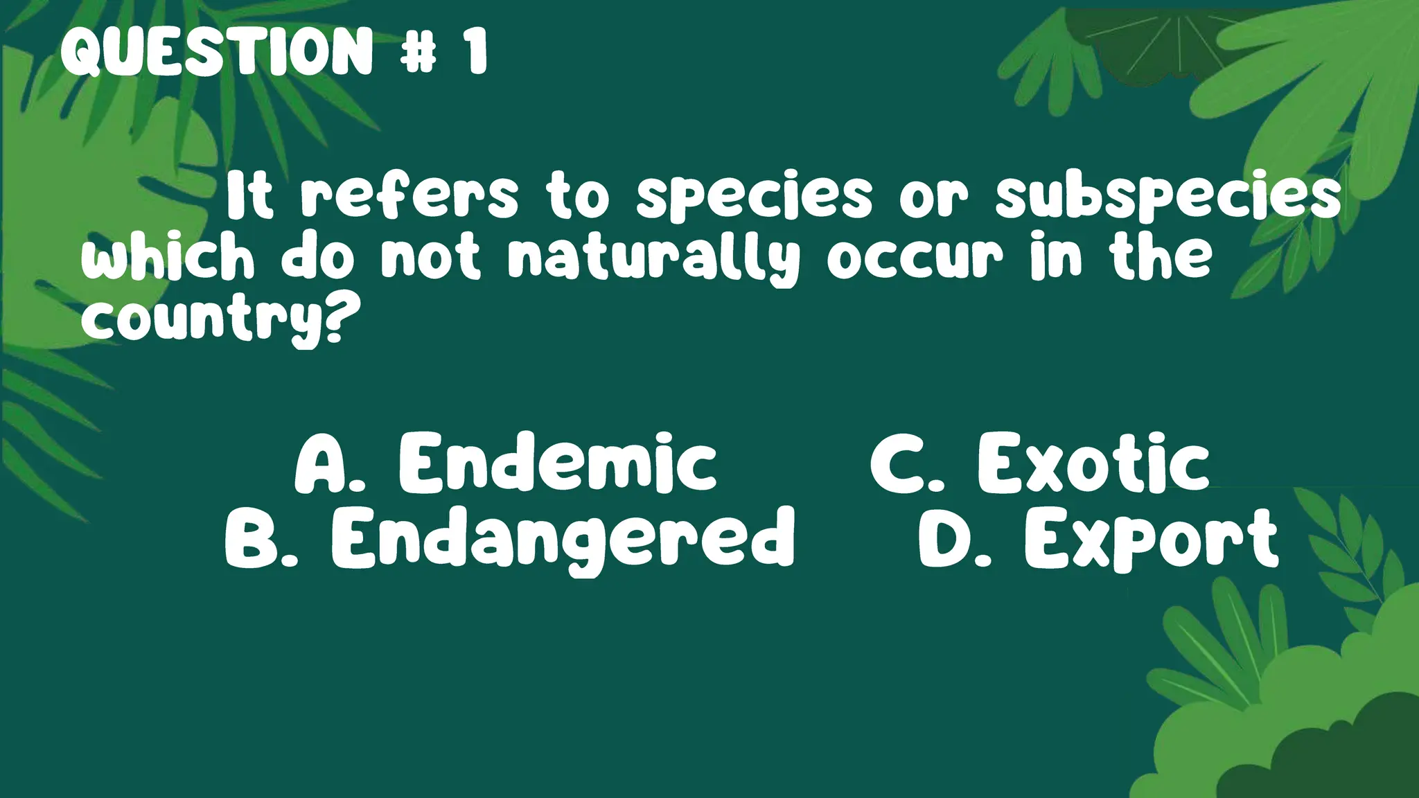 BIODIVERSITY QUIZ ELIMINATION ROUND.pptx