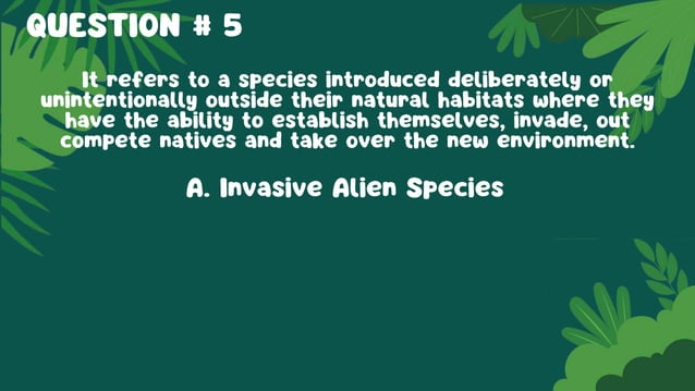 BIODIVERSITY QUIZ ELIMINATION ROUND.pptx | Birdwatching | Hobbies ...