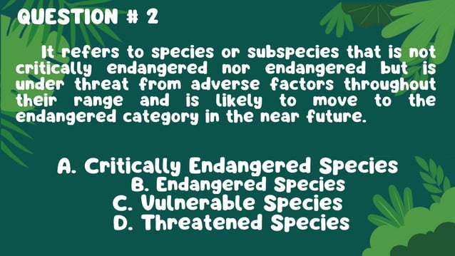 BIODIVERSITY QUIZ ELIMINATION ROUND.pptx | Birdwatching | Hobbies ...