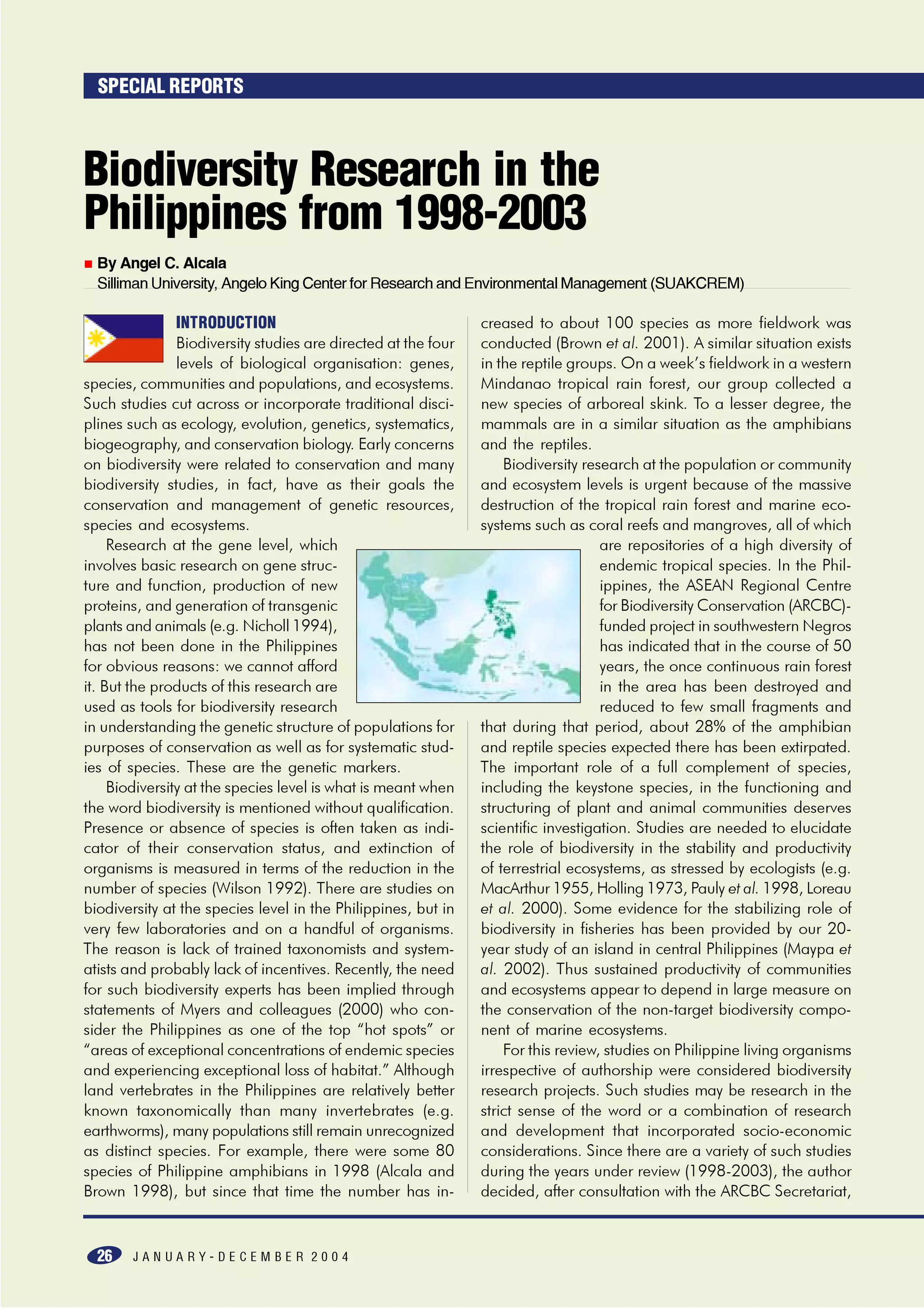 Biodiversity research in_the_philippines_from_1998 | PDF