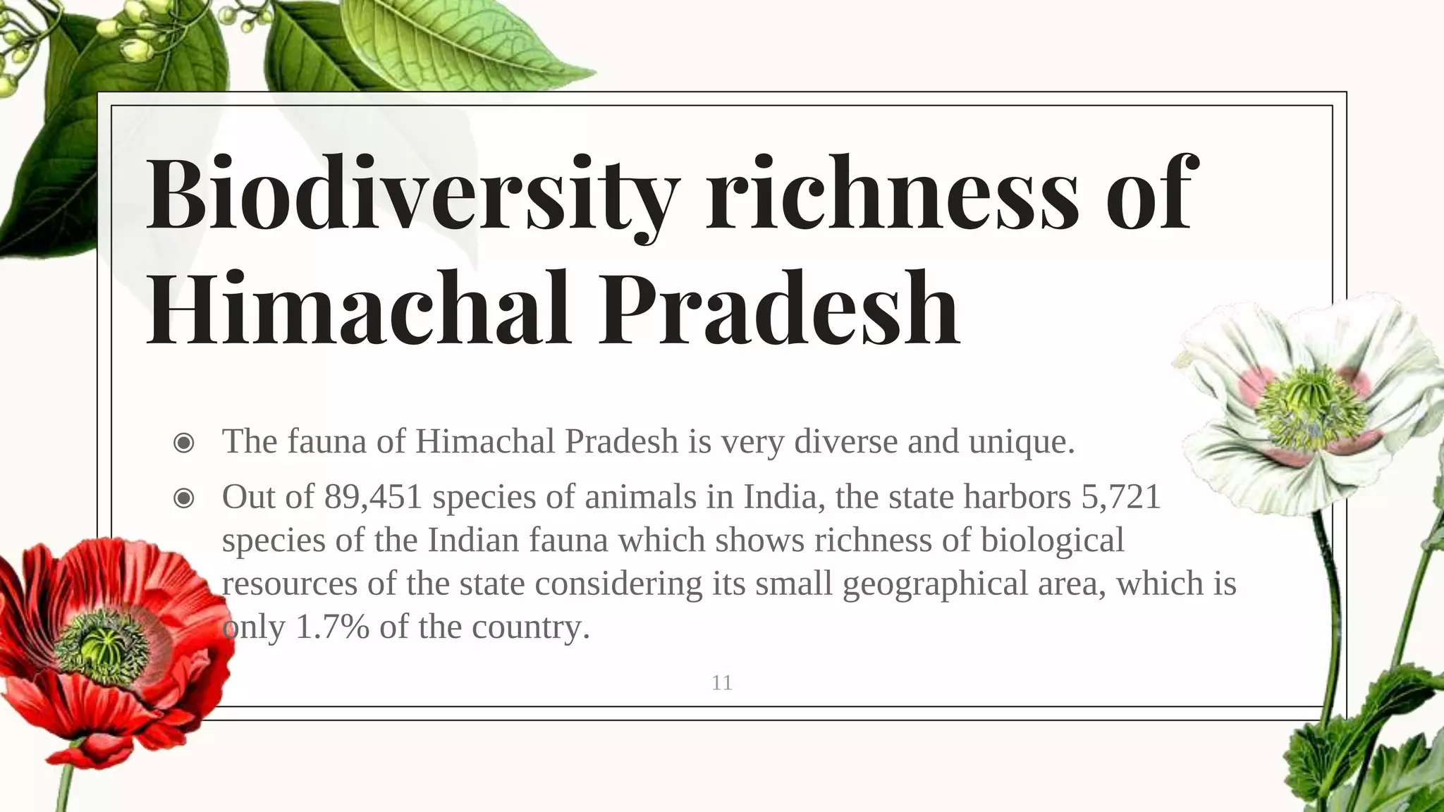 Biodiversity scenario in himachal pradesh | PPTX