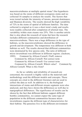 Biodiversity survey of benthic macroinvertebrates, Ced.docx