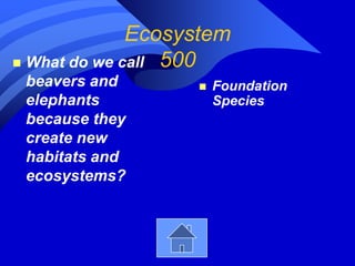 Biodiversity unit Review Game | PPT | Environment | Science