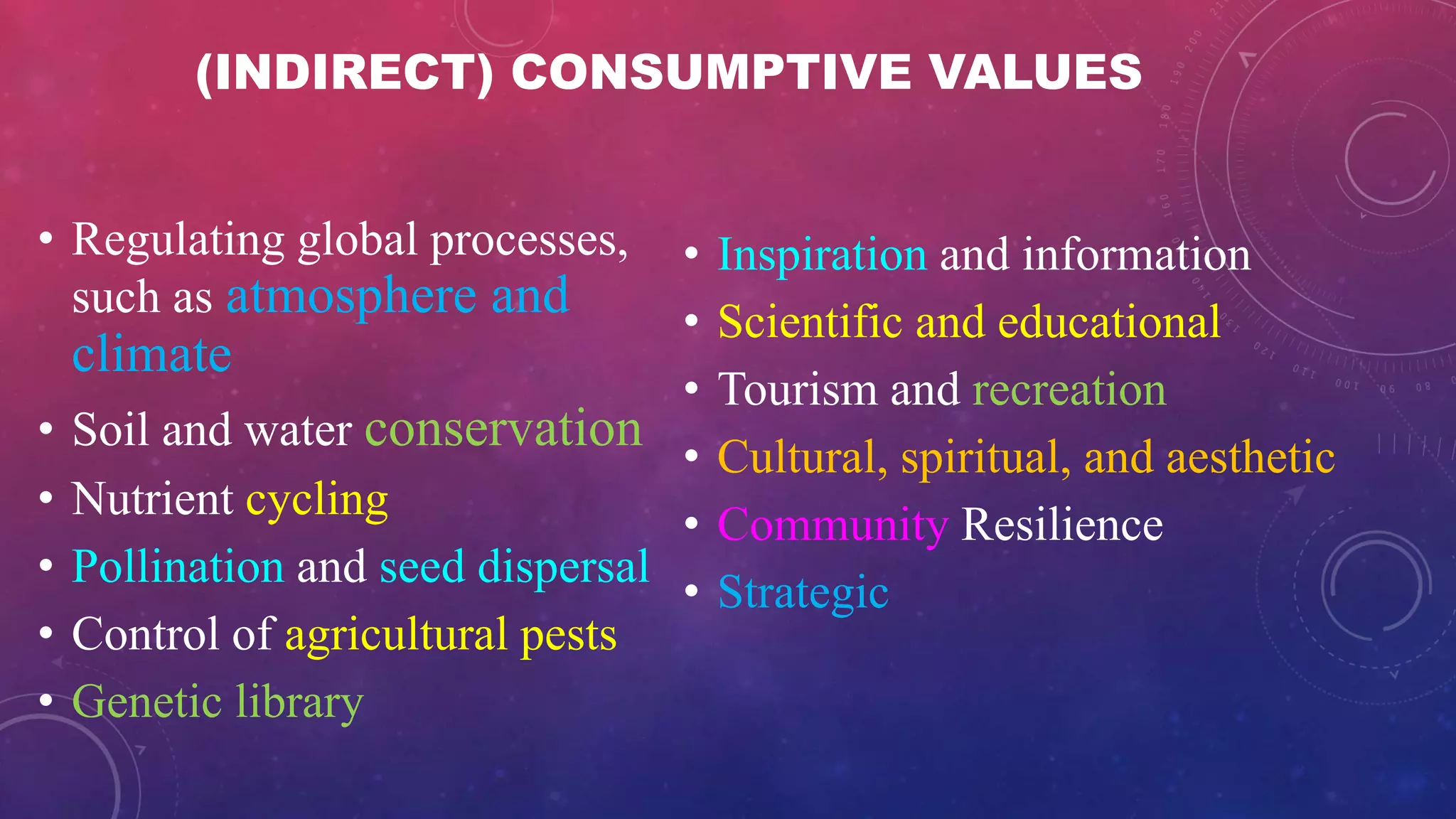 Biodiversity values | PPTX