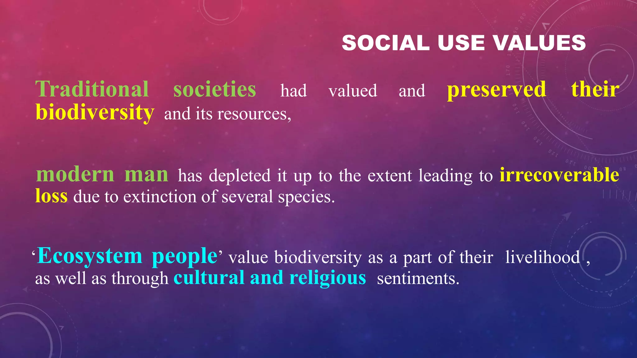 Biodiversity values | PPTX