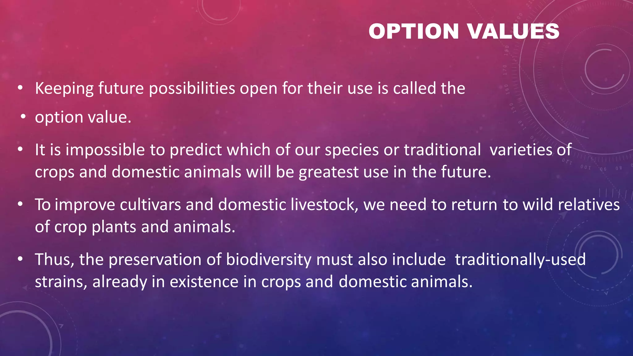 Biodiversity values | PPTX