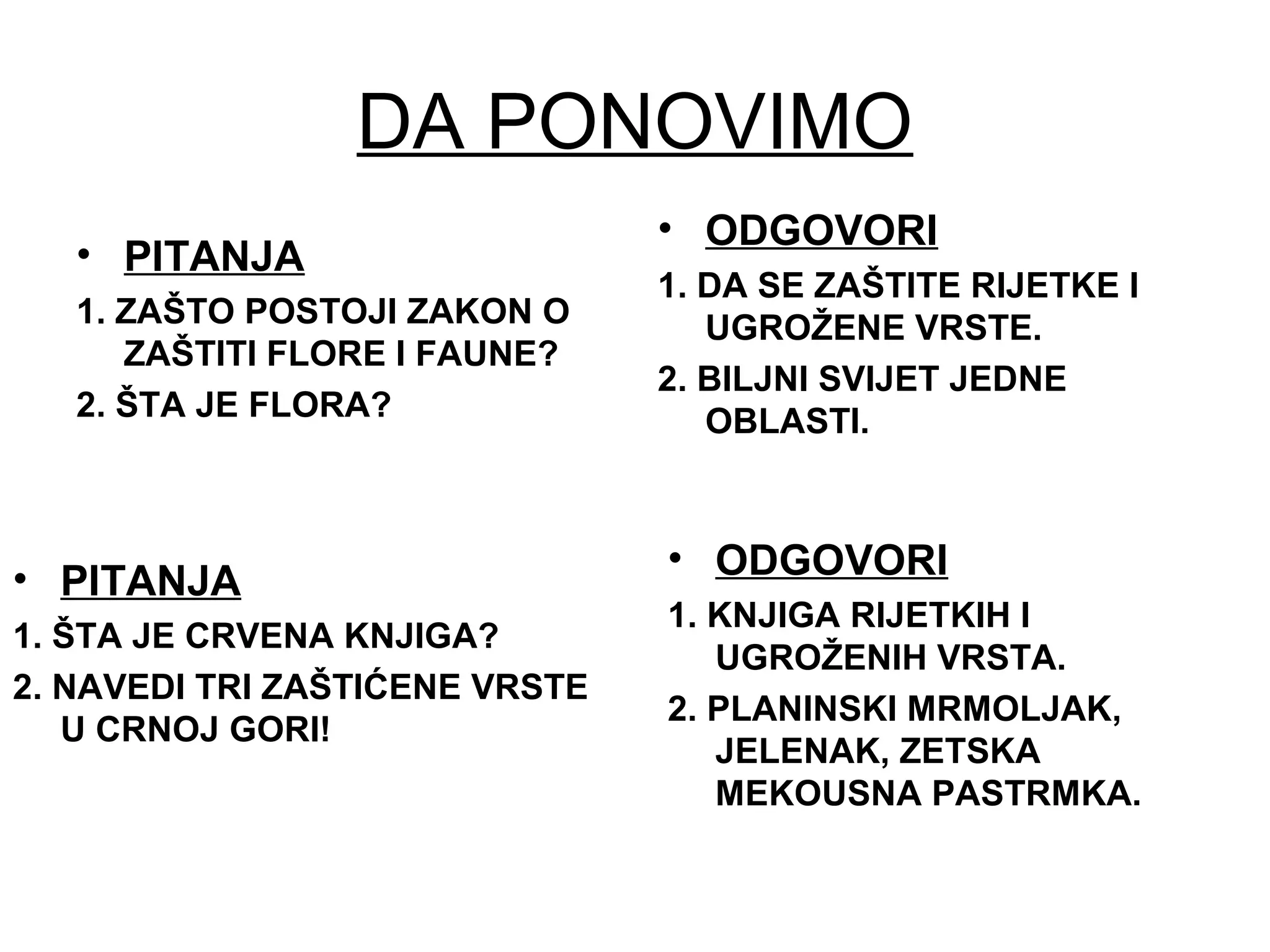 Biodiverzitet i njegova zastita | PPT