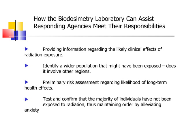 Biodosimetry | PPT | Medical Tests | Medical Health