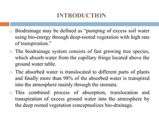 Biodrainage | PPT