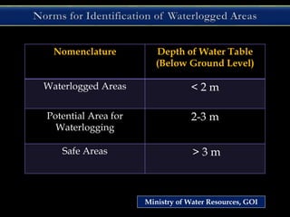 Bio-drainage trenches for management of water log soil for enhancing ...
