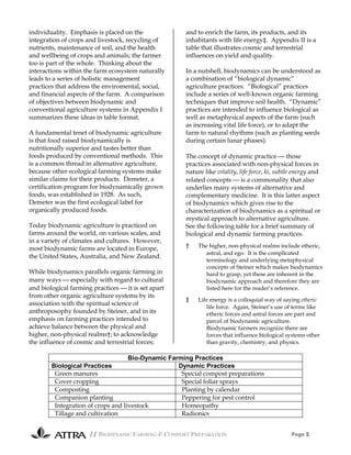 Biodynamic Farming & Compost Preparation | PDF