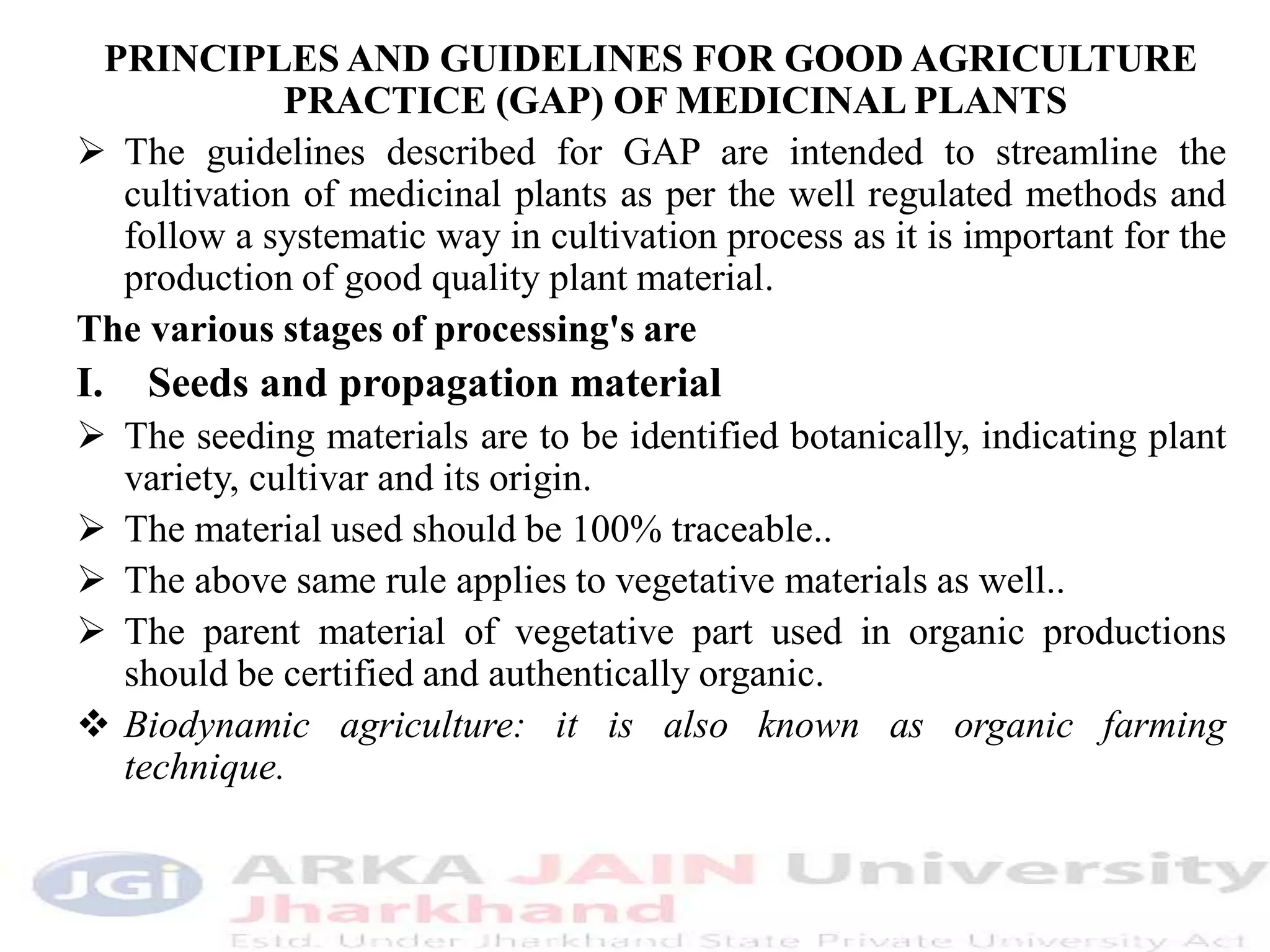 Biodynamic agriculture hdt 1st unit 2nd chapter | PDF
