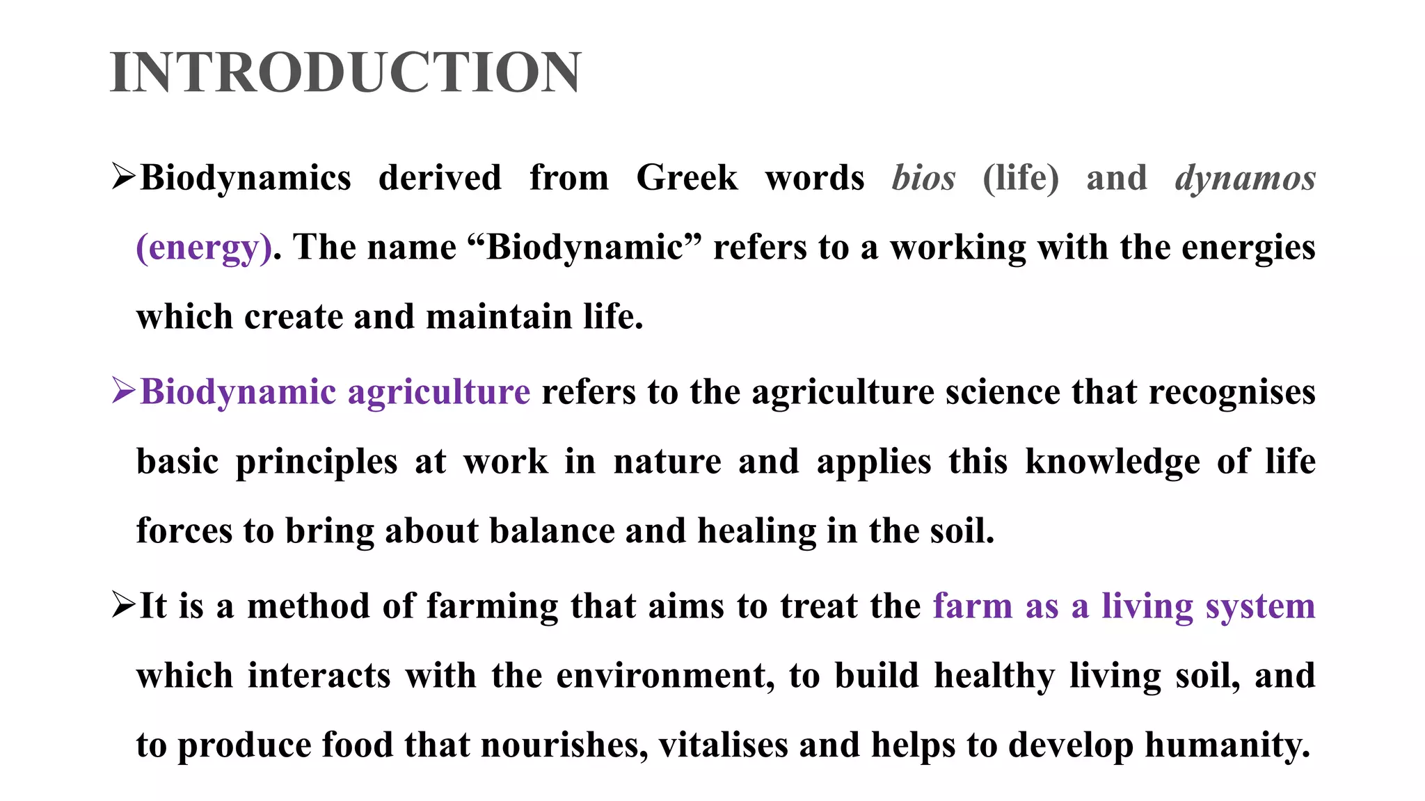 Biodynamic farming | PPTX