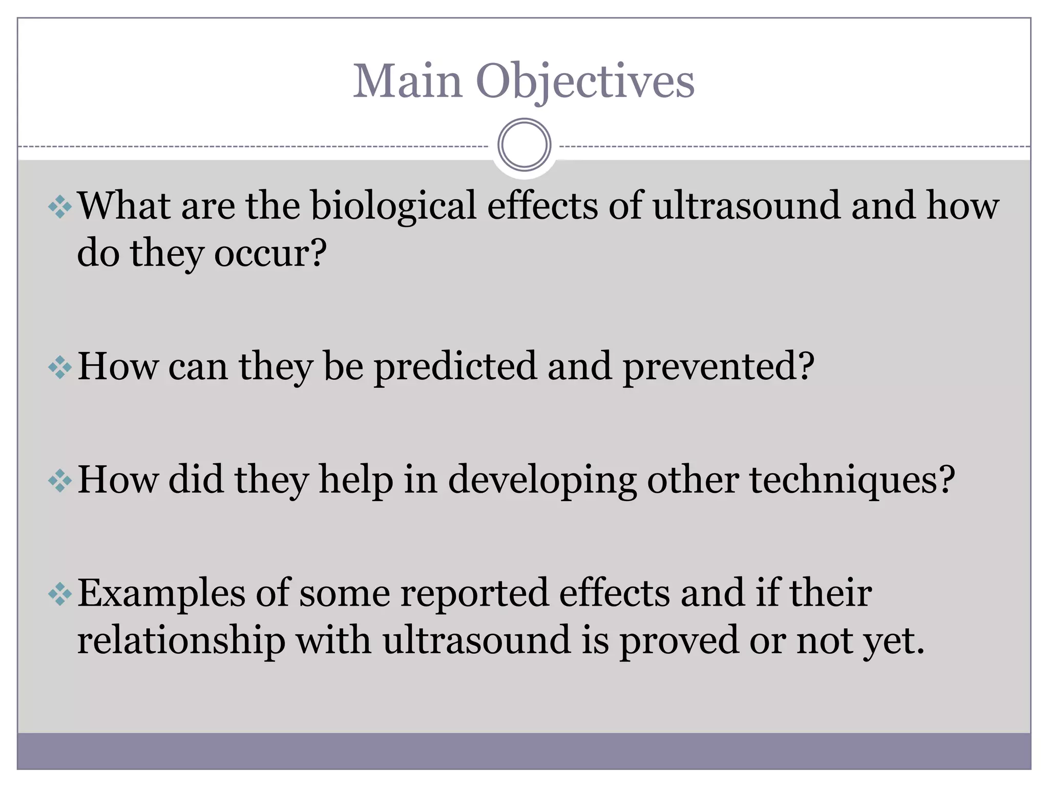 Bioeffect Of Ultra Sound | PPTX