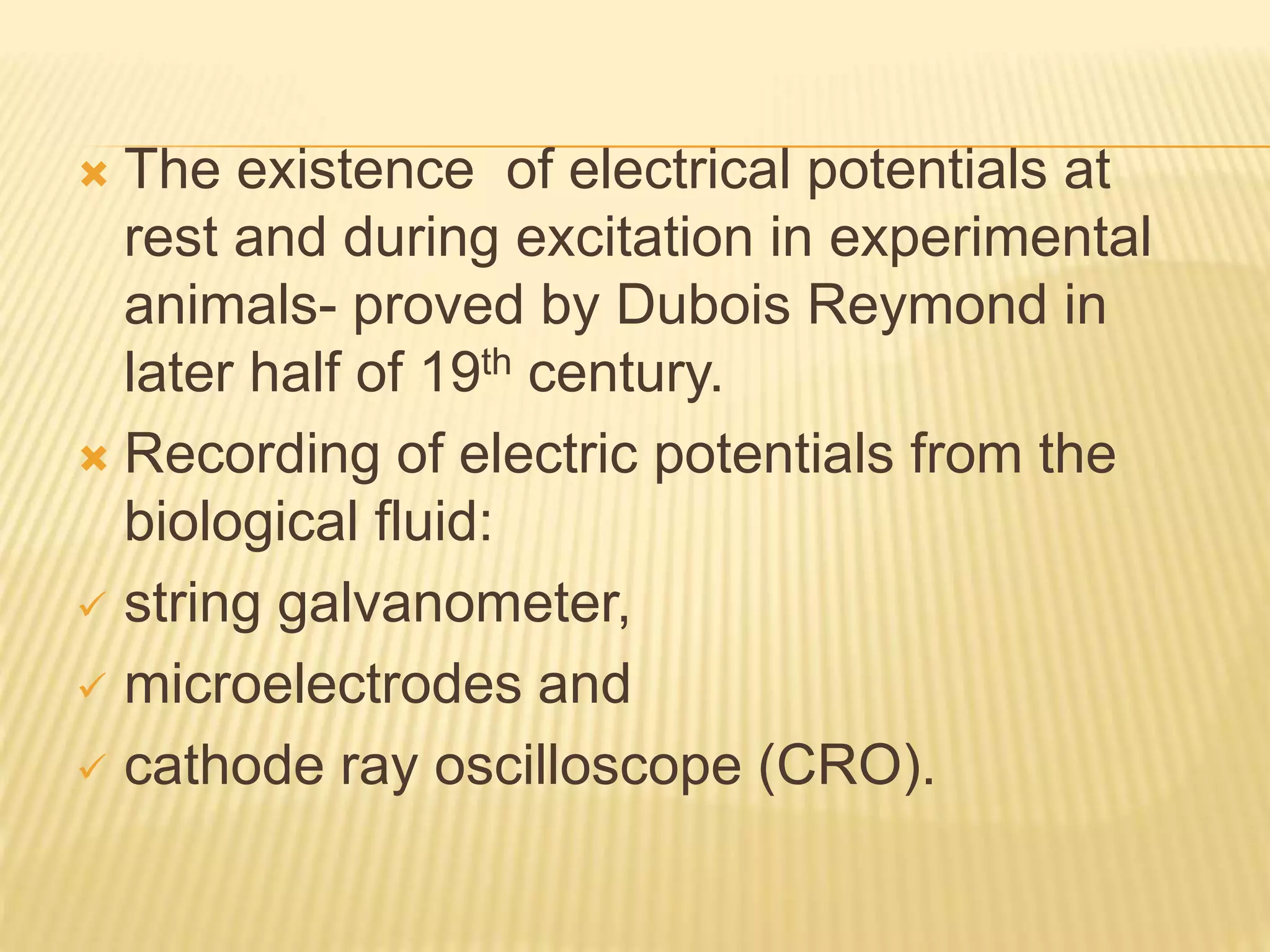 Bioelectric potential | PPTX