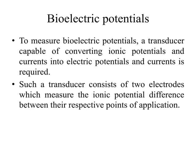 Bioelectric potentials | PDF