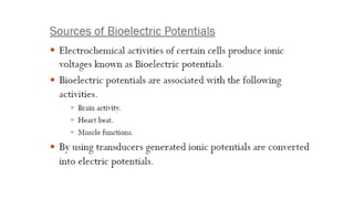 types of bioelectric potentials and their measurement | PPTX