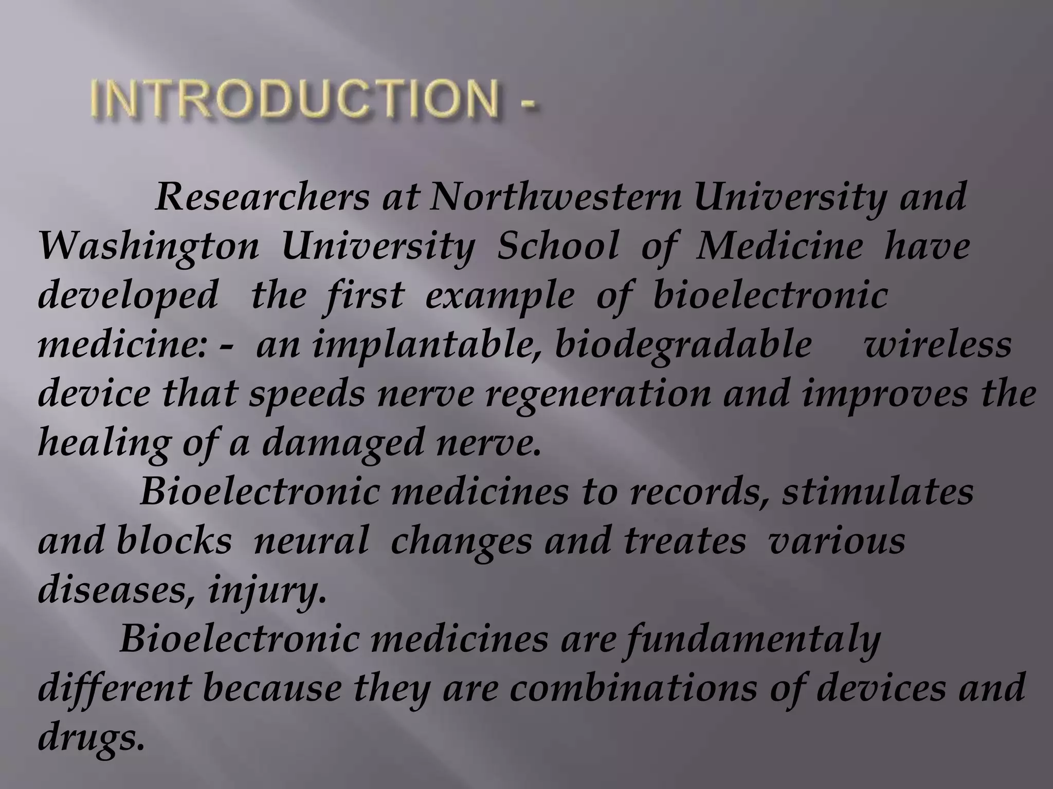 Bioelectronic medicine | PPTX
