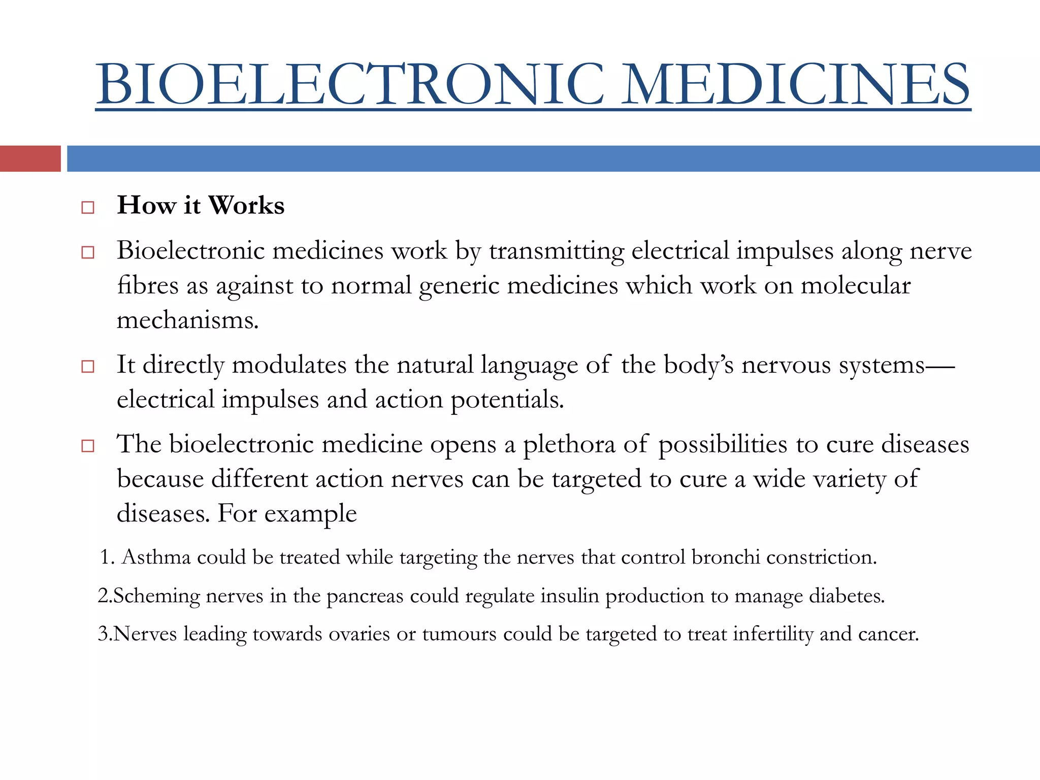Bioelectronic medicines | PPTX