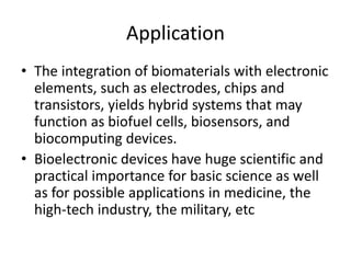 Bioelectronics devices | PPTX