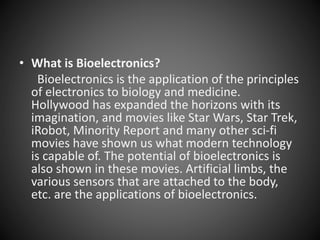 Bioelectronics in pharmacy | PPTX