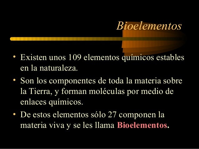 bioelementos