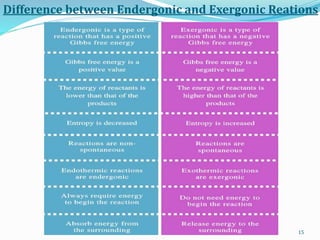 Exergonic And Endergonic Reactions