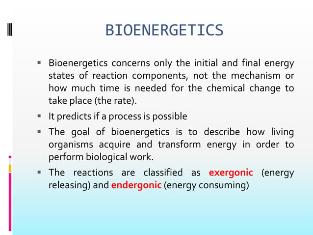 Bioenergetics | PPTX | Chemistry | Science