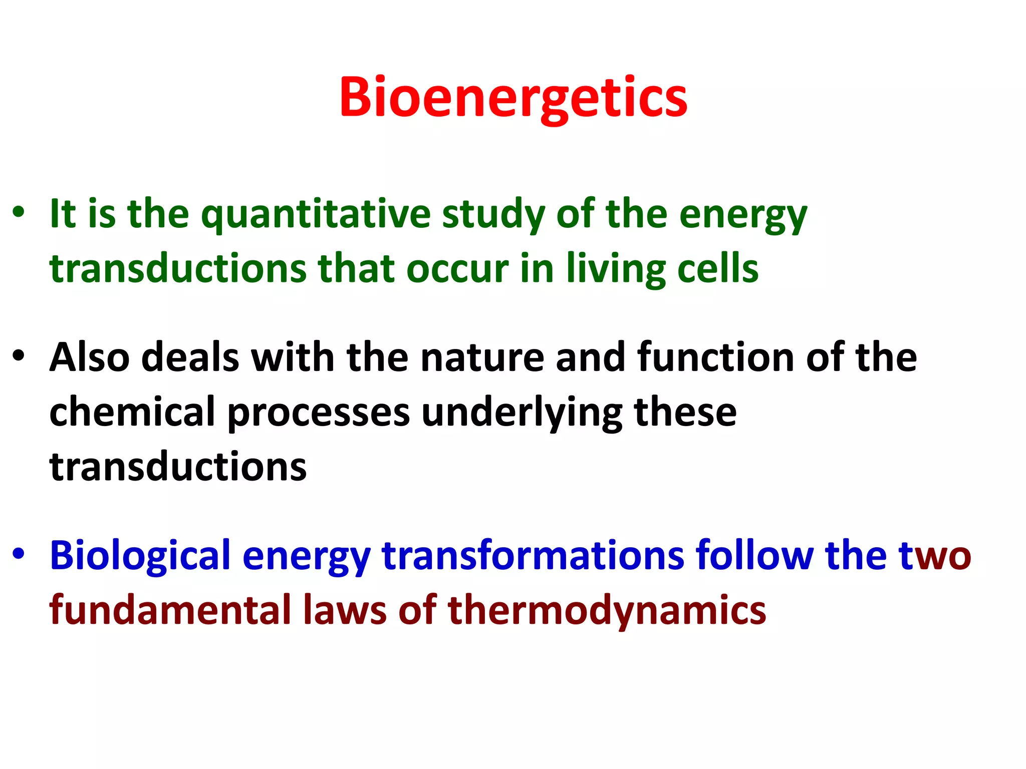 Bioenergetics | PPTX